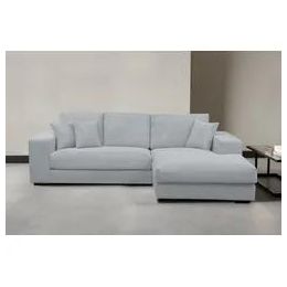 Ecksofa WERK2 "Eden L-Form" Sofas Gr. B/H/T: 286cm x 84cm x 184cm, Cord, Ottomane rechts, Ottomane rechts, grau Design Ecksofa in Cord mit besonders weichem Sitzkomfort