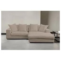 Ecksofa WERK2 "Eldorado L-Form" Sofas Gr. B/H/T: 285cm x 99cm x 195cm, Cord, Ottomane rechts, beige (greige)