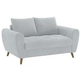 2-Sitzer Home Affaire "Blackburn II" Sofas Gr. B/H/T: 160cm x 71cm x 90cm, Microfaser, grau (novaclean avanti 3 silver) Mit Kaltschaumpolsterung bis 140 kg belastbar