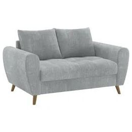 2-Sitzer Home Affaire "Blackburn II" Sofas Gr. B/H/T: 160cm x 71cm x 90cm, Veloursstoff, silberfarben (dolce 14 silver) Mit Kaltschaumpolsterung bis 140 kg belastbar