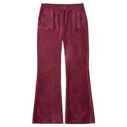 Sweathose Juicy Couture "CAISA PANT Damen" Gr. M, EURO-Größen, rot (tawny port), Damen, 46% BAUMWOLLE 32% VISKOSE 22% POLYESTER, Hosen, Trainingshose Damen, Sweathose, Velour, Jogginghose mit Glitzer, Sale