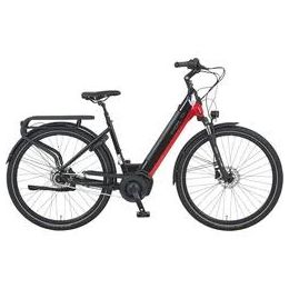 E-Bike Prophete "Geniesser 4.9" E-Bikes Gr. 48cm, 28 Zoll (71,12cm), schwarz (schwarz, rot) Pedelec, Elektrofahrrad für Damen u. Herren