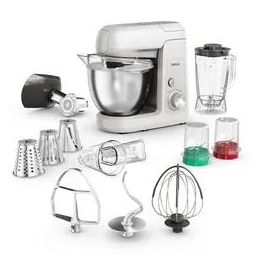 Tefal Küchenmaschine "QB525B Bake Partner" Küchenmaschinen 8 Geschwindigkeitsstufen, inkl. Back-Kit und 5 Aufsätzen weiß (weiß/silber)