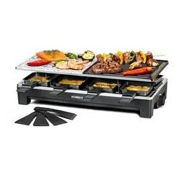 Rommelsbacher Raclette "RCS 1350" Raclettes grau (schwarz, edelstahlfarben)