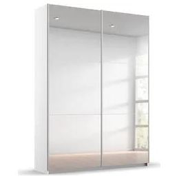 Schwebetürenschrank Rauch "Kleiderschrank Schrank Garderobe REFLECT" Schränke Gr. B/H/T: 131 cm x 210 cm x 59 cm, 2 St., weiß (alpinweiß) inkl. praktischer Innenausstattung mit 2 Stoffboxen MADE IN GERMANY