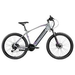 Zündapp E-Bike ZÜNDAPP "Z808" E-Bikes Gr. 48cm, 27,5 Zoll (69,85cm), schwarz (silber/lila) Pedelec, Elektrofahrrad für Damen u. Herren, MTB