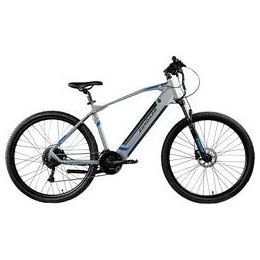 Zündapp E-Bike ZÜNDAPP "Z808" E-Bikes Gr. 48cm, 29 Zoll (73,66cm), silberfarben (silber/blau) Pedelec, Elektrofahrrad für Damen u. Herren, MTB