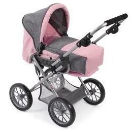 Bayer Chic 2000 Kombi-Puppenwagen CHIC2000 "Leni, Grau-Rosa" Puppenwagen bunt (grau/rosa) Kinder mit herausnehmbarer Tragetrasche