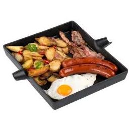 Grillpfanne Tepro "Rost-in-Rost-System", schwarz, B:28cm H:3,5cm L:31cm, Pfannen, 28x23,5 cm