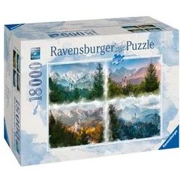 Puzzle Ravensburger "Märchenschloss in 4 Jahreszeiten" Puzzles bunt Kinder Made in Germany, FSC - schützt Wald weltweit