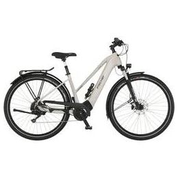 E-Bike Fischer FAHRRAD "VIATOR 7.0i Damen" Gr. 45, grau (zementgreige), E-Bikes, 45cm, 28 Zoll (71,12cm), Pedelec, Elektrofahrrad für Damen u. Herren