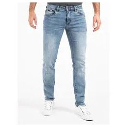 Slim-fit-Jeans PEAK TIME "Mailand" Gr. 36, Länge 34, blau (hellblau) Herren Jeans 5-Pocket-Jeans mit super hohem Stretch-Anteil