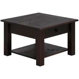 Couchtisch Home Affaire "Chicago, TOPSELLER", braun (dunkelbraun), B:60cm H:40cm T:60cm, Tische, in zwei Größen, Landhausstil, zusätzlicher Stauraum