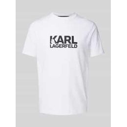 K by KARL LAGERFELD T-Shirt mit Label-Print