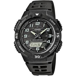 Chronograph CASIO TIMELESS COLLECTION "AQ-S800W-1BVEF" Armbanduhren schwarz Herren Solaruhr, Quarzuhr, Armbanduhr, Herrenuhr, digital, Stoppfunktion