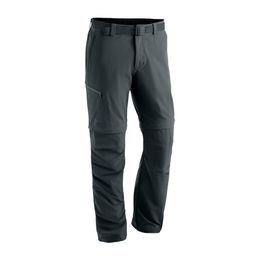 Funktionshose Maier Sports "Tajo 2" Gr. 23, Kurzgrößen, grau, Herren, 90% Polyamid, 10% Elasthan, Hosen, Herren Wanderhose, zipp-off Outdoor-Hose, 4 Taschen, Regular Fit