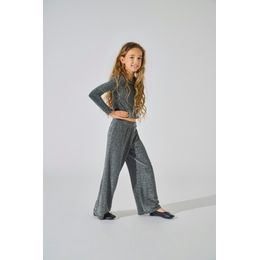 Jerseyhose KIDS Only "KOGQUEEN GLITTER PANT BF JRS" Gr. 128, N-Gr, schwarz Mädchen Hosen mit Glitzereffekt