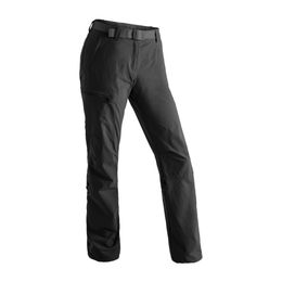 Funktionshose Maier Sports "Lulaka" Gr. 17, Kurzgrößen, schwarz, Damen, 90% Polyamid, 10% Elasthan, Hosen, Damen Wanderhose, atmungsaktive Outdoor-Hose mit Roll up Funktion