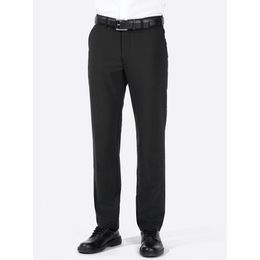 Webhose, Herren, Gr. 26, Unterbauchgrößen, schwarz, 75% Polyester, 25% Schurwolle, unifarben, lang, Hosen