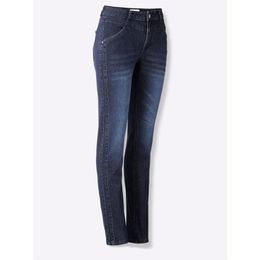 Bequeme Jeans Casual Looks Gr. 20, Kurzgrößen, blau (dunkelblau) Damen Jeans