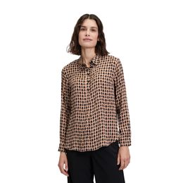 Longbluse Betty Barclay "Betty Barclay langarm" Gr. 36, beige (beige, schwarz) Damen Blusen