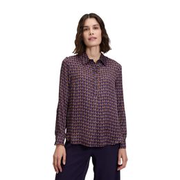 Longbluse Betty Barclay "Betty Barclay Longbluse langarm" Gr. 38, bunt (lila, braun), Damen, Obermaterial: 100% Viskose., Blusen