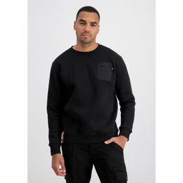 Sweater Alpha Industries "Alpha Industries Men - Sweatshirts Nylon Pocket Sweater" Gr. L, schwarz (black) Herren Sweatshirts