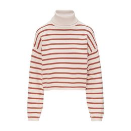 QS Pullover Damen Gr&ouml;&szlig;e XS hellbeige / dunkelpink