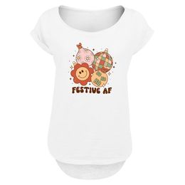 F4NT4STIC Shirt 'Festive AF Christmas Tree Balls' female White size XXL