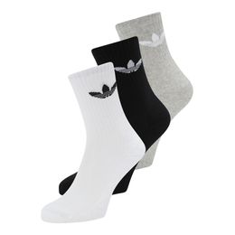 adidas originals Socken 'Trefoil' Damen Gr&ouml;&szlig;e 43/45 graumeliert / schwarz / wei&szlig;