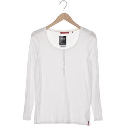 EDC by Esprit Damen Langarmshirt, weiß, Gr. 38