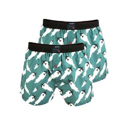 Unabux Boxer shorts 'Flying Falcon' male Green size L