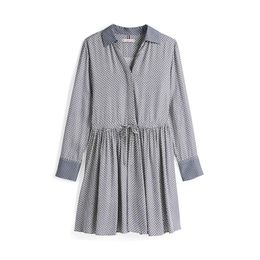 Tommy Hilfiger Kleid Damen Gr&ouml;&szlig;e 36 blau / grau Winterkleid