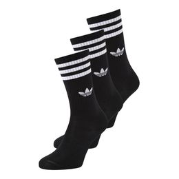 adidas originals Socken 'Solid Crew' Damen Gr&ouml;&szlig;e 43/45 schwarz / wei&szlig;