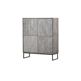 Höffner Highboard Rack ¦ grau ¦ Maße (cm): B: 115 H: 138 T: 42