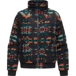 Ragwear Jacke 'Toscia Ikat' Damen Gr&ouml;&szlig;e S hellblau / smaragd / pastellorange / schwarz