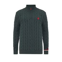 Moxx Paris Pullover Herren Gr&ouml;&szlig;e L petrol / rot / wei&szlig;