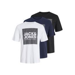 Jack & Jones JACK & JONES T-Shirt Herren Gr&ouml;&szlig;e XL marine / schwarz / wei&szlig;