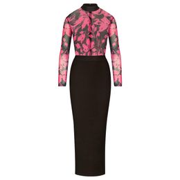 Kraimod Etuikleid Damen Gr&ouml;&szlig;e 36 pink / schwarz Winterkleid