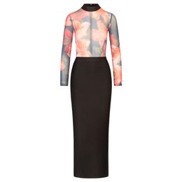 Kraimod Etuikleid Damen Größe 34 kirschrot / schwarz Winterkleid