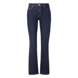 Straight-Jeans Tommy Hilfiger "HERITAGE ROME STRAIGHT RW", Damen, Gr. 24, Länge 30, blau (nos rinse), Obermaterial: 99% Baumwolle, 1% Elasthan, unifarben, casual, Jeans, mit leichten Fadeout-Effekten