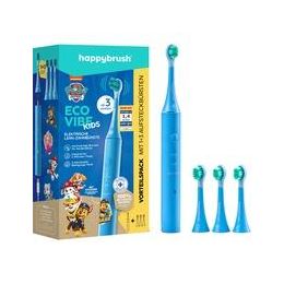 happybrush ECO VIBE KIDS Paw Patrol + 3 Refills, Elektrische Zahnb&uuml;rste hellblau