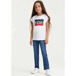 Stretch-Jeans LEVI'S KIDS "711™ SKINNY FIT JEANS" Gr. 12/152, N-Gr, blau (mid indigo blue) Mädchen Jeans for GIRLS