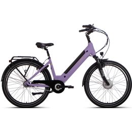 E-Bike SAXONETTE "Comfort Plus" E-Bikes Gr. 45cm, 28 Zoll (71,12cm), lila (lavendel) Pedelec, Elektrofahrrad für Damen u. Herren