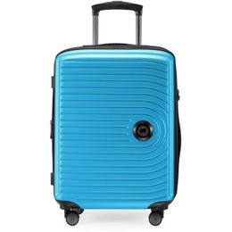 Hartschalen-Trolley Hauptstadtkoffer "Mitte, 55 cm" Gr. B/H/T: 40cm x 55cm x 23cm 37 l, blau (cyanblau) Koffer Handgepäck-Trolley Reisegepäck TSA Schloss Volumenerweiterung