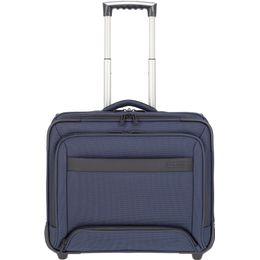 Weichgepäck-Trolley Travelite "Meet, 48 cm, marine" Gr. B/H/T: 43cm x 48cm x 20cm 29 l, blau (marine) Koffer Handgepäck-Koffer mit 15,6-Zoll Laptopfach und Trolley-Aufsteck-System