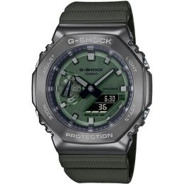 Chronograph Casio G-SHOCK Armbanduhren grün (olive) Herren Quarzuhr, Armbanduhr, Herrenuhr, digital, bis 20 bar wasserdicht