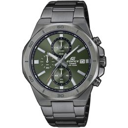 Chronograph CASIO EDIFICE "EFV-640DC-3AVUEF" Armbanduhren schwarz (anthrazit) Herren Quarzuhr, Armbanduhr, Herrenuhr, Stoppfunktion, bis 10 bar wasserdicht