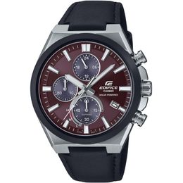 Chronograph CASIO EDIFICE Armbanduhren schwarz Herren Solaruhr, Armbanduhr, Herrenuhr, Saphirglas, Stoppfunktion, Datum