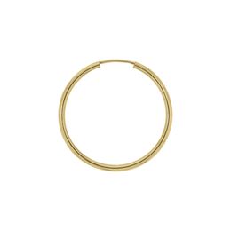 Paar Creolen Vivance "585/- Gelbgold glanz 30mm" Ohrringe Gr. ONE-SIZE, Gold, gelb Damen